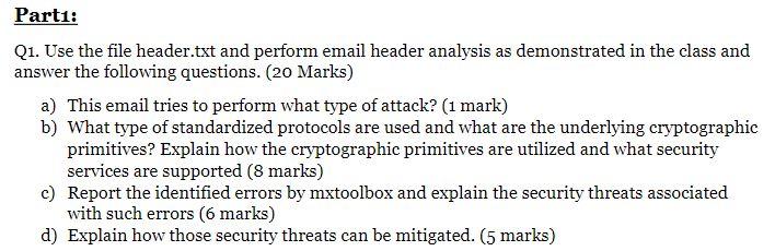 PLEASE COMPLETE Q1 Using the 'header' below. Thank | Chegg.com