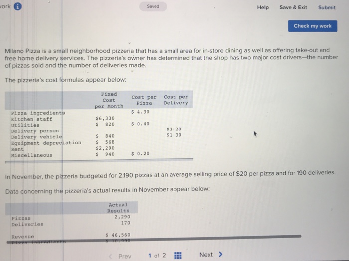 Solved ork Saved Help Save & Exit Submit Check my work | Chegg.com