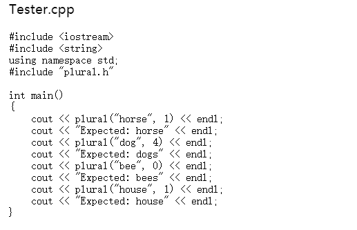 Solved Write a function plural(str, n) which returns a | Chegg.com