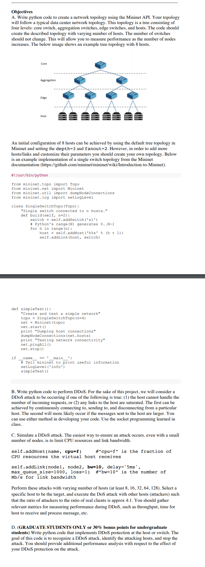 Objectives A. Write python code to create a network | Chegg.com