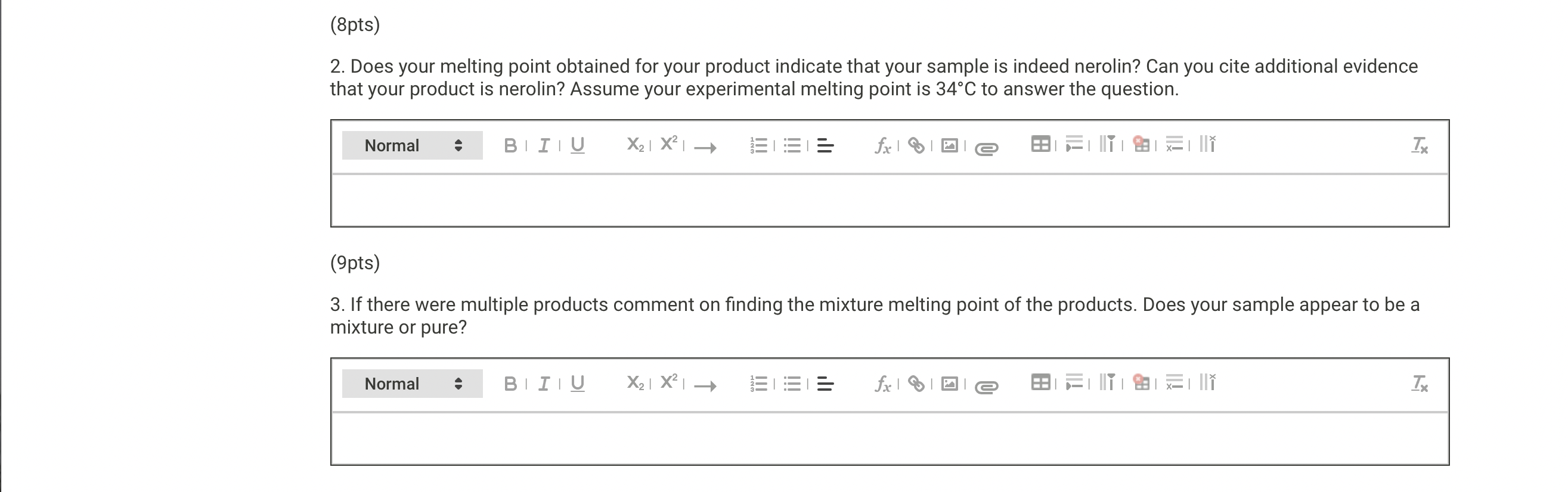 Solved (2pts) SN2 Preparation of Nerolin Are you completing | Chegg.com