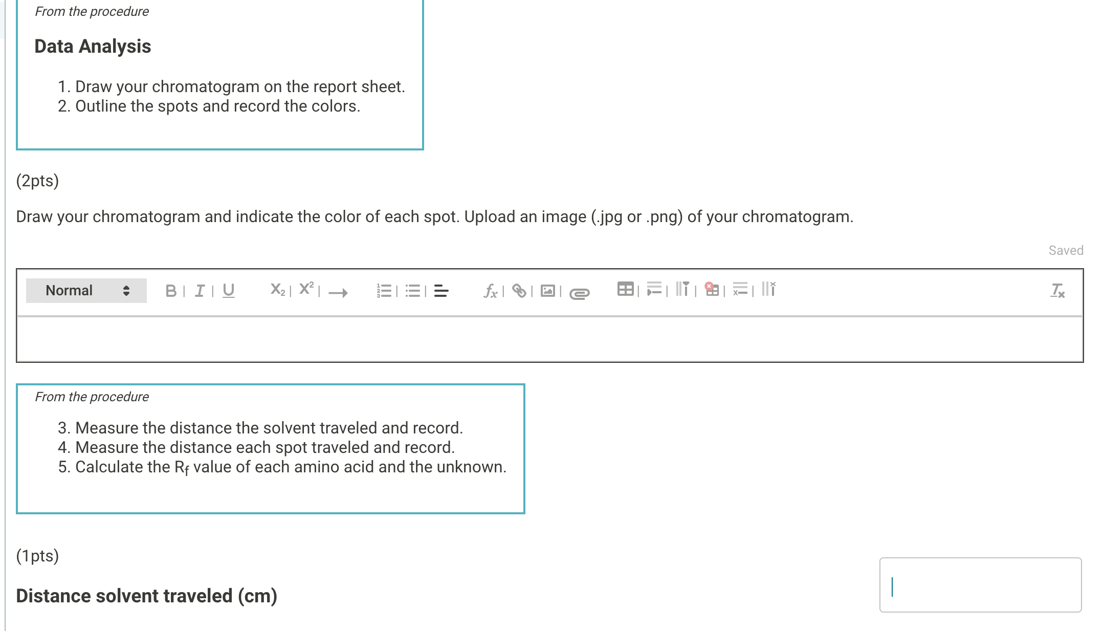 Report Table AA.2: TLC of Amino Acids Table view Dist | Chegg.com
