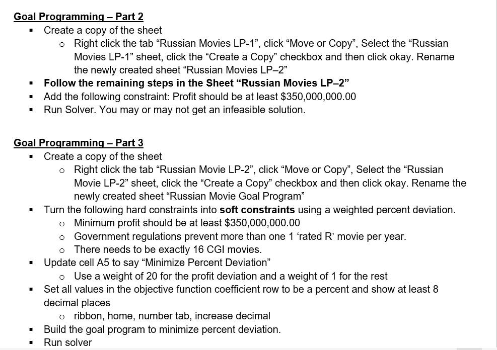 Problem 2: Goal Programming Jack the Joker owns a | Chegg.com