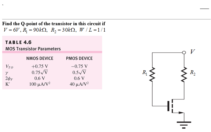Solved Find the Q-point of the transistor in this circuit if | Chegg.com
