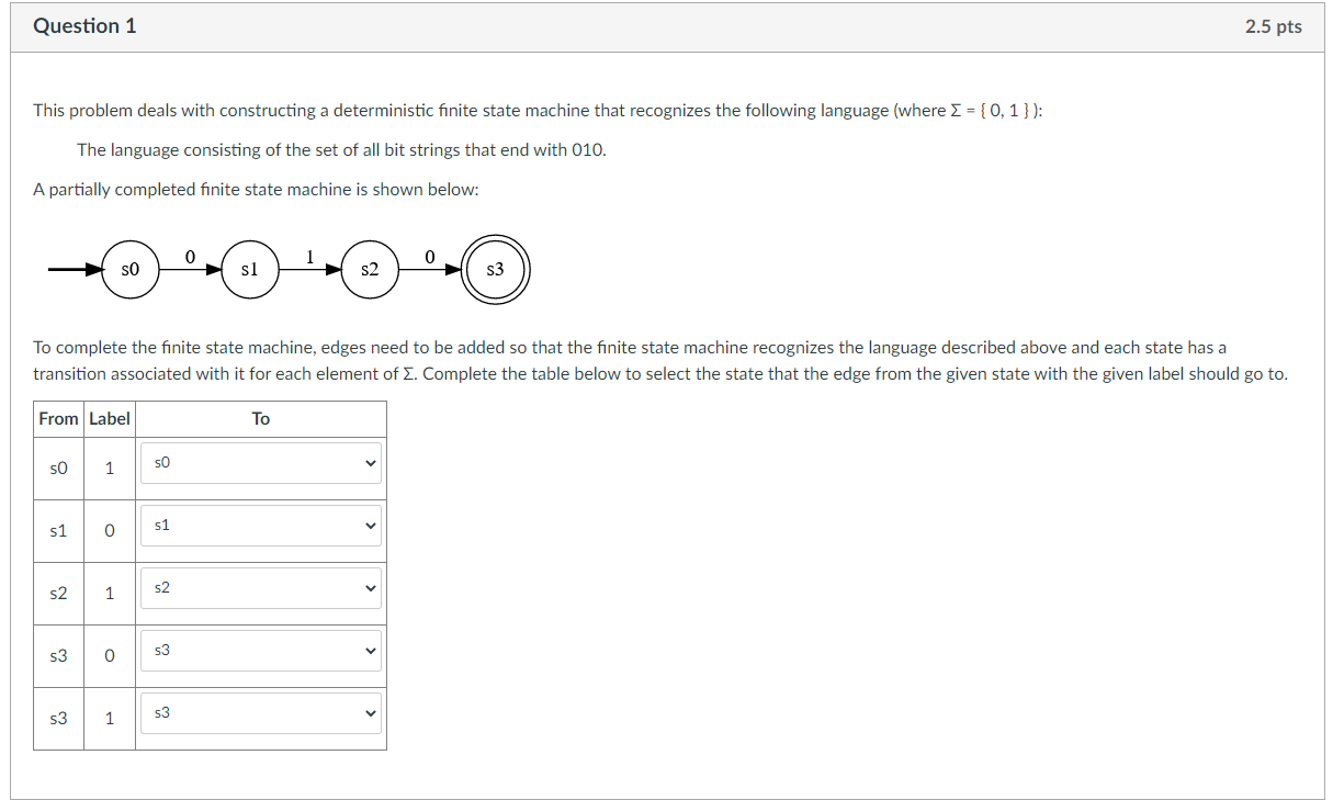 Solved This Problem Deals With Constructing A Deterministic