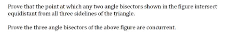 Solved 4 Prove that the point at which any two angle | Chegg.com