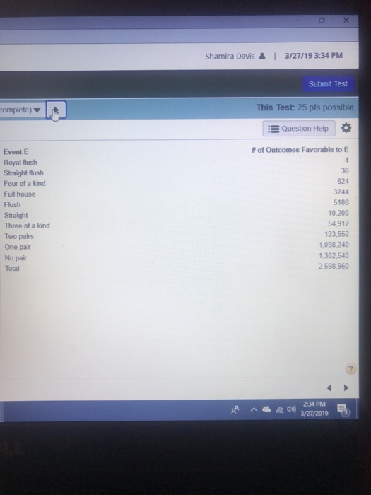 Solved 110 FINITE MATH SPRING 2019 REED Test: Chapter 11 | Chegg.com