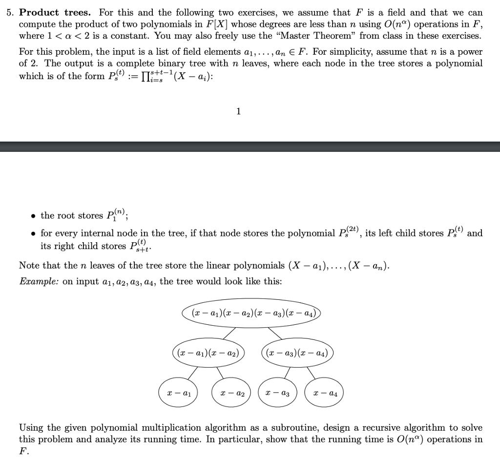 Solved 5. Product trees. For this and the following two | Chegg.com