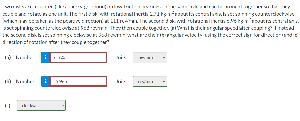 Solved Two disks are mounted (like a merry-go-round) on | Chegg.com