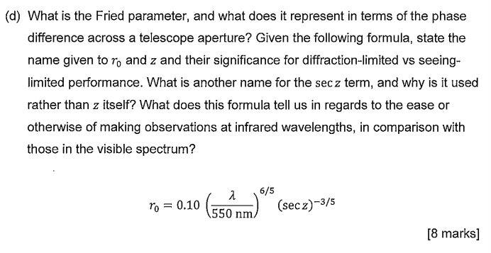 Solved (d) What is the Fried parameter, and what does it | Chegg.com