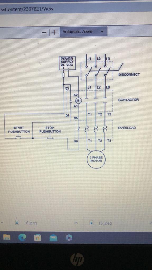Solved Given the attached schematic for a hardwired motor | Chegg.com