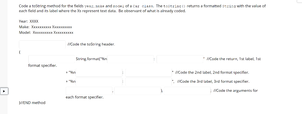 Solved Any Car Class Would Work For An Example I Am Chegg