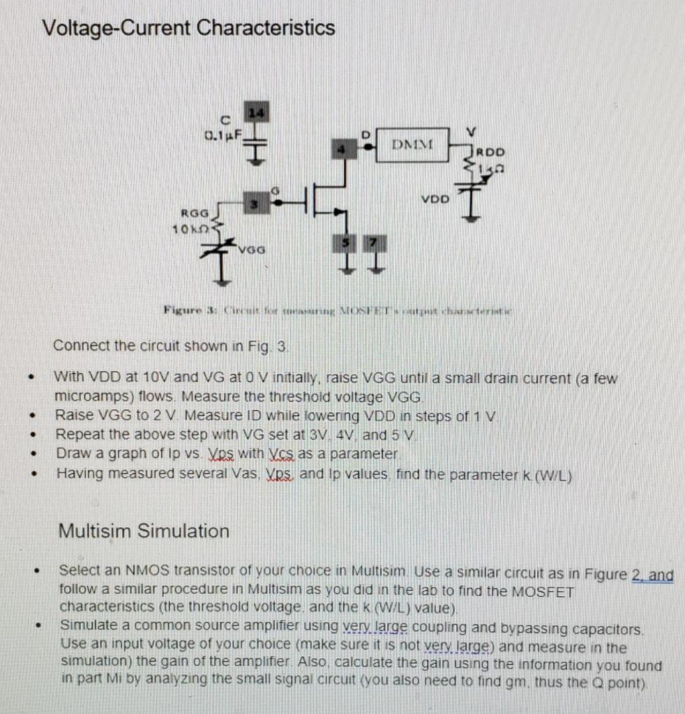 Voltage-Current Characteristics 0.14F V DNIM RDO VDD | Chegg.com