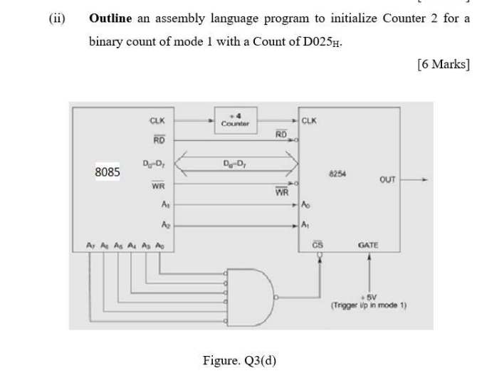 Solved D The 8254 Programmable Interval Timer Pit Has