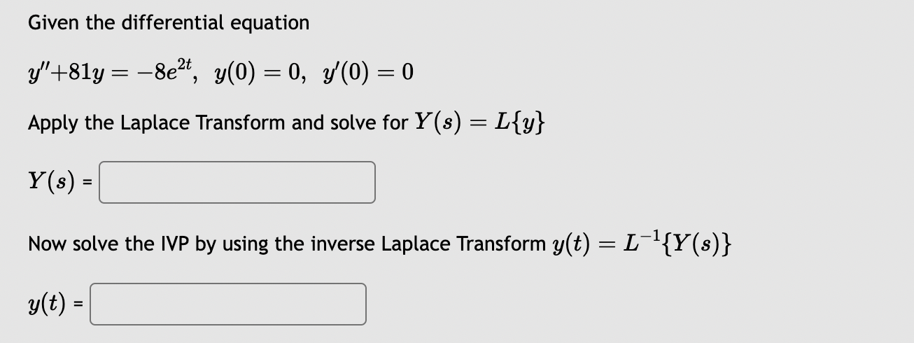 Solved Given the differential equation | Chegg.com