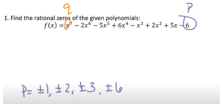 Solved 1. Find the rational zeros of the given polynomials: | Chegg.com