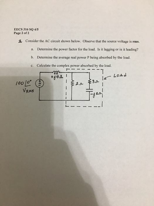 Solved Consider the AC circuit shown below. Observe that the | Chegg.com