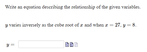 Solved Write An Equation Describing The Relationship Of The