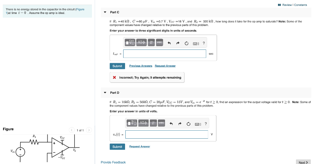 Solved Review Constants There is no energy stored in the | Chegg.com