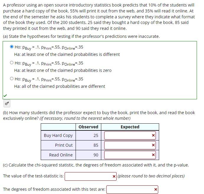 Solved A professor using an open source introductory | Chegg.com