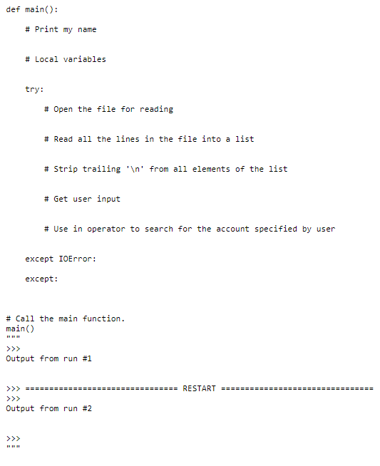 Solved This is the problem 5. Charge Account Validation If | Chegg.com
