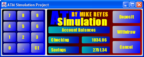 Using NetBeans Create a multi-functional ATM App with | Chegg.com