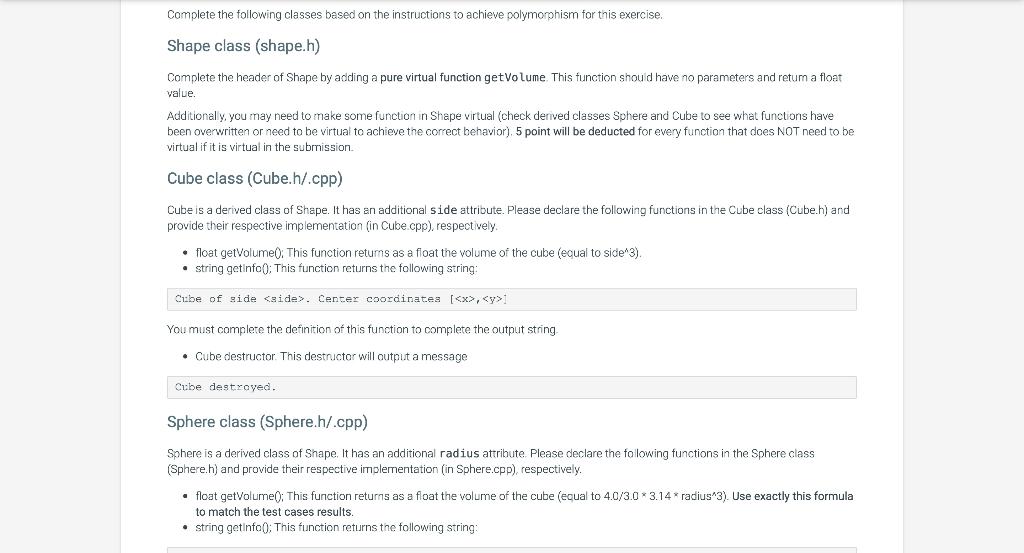 Solved Current file Sphere.cpp Load default template. fixed | Chegg.com