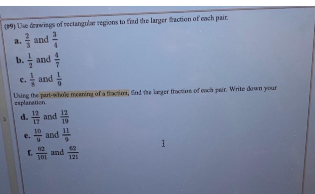 Solved (#9) Use drawings of rectangular regions to find the | Chegg.com