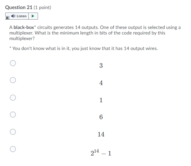 Solved Question 21 (1 point) Listen A black-box* circuits | Chegg.com