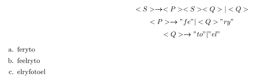 Solved Using the following grammar, validate if the given | Chegg.com