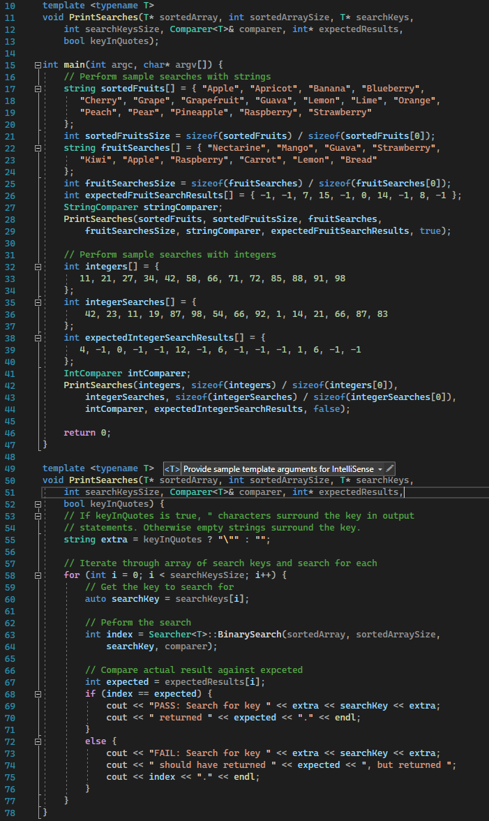 Please Fix My Code Only In The Binarysearch 