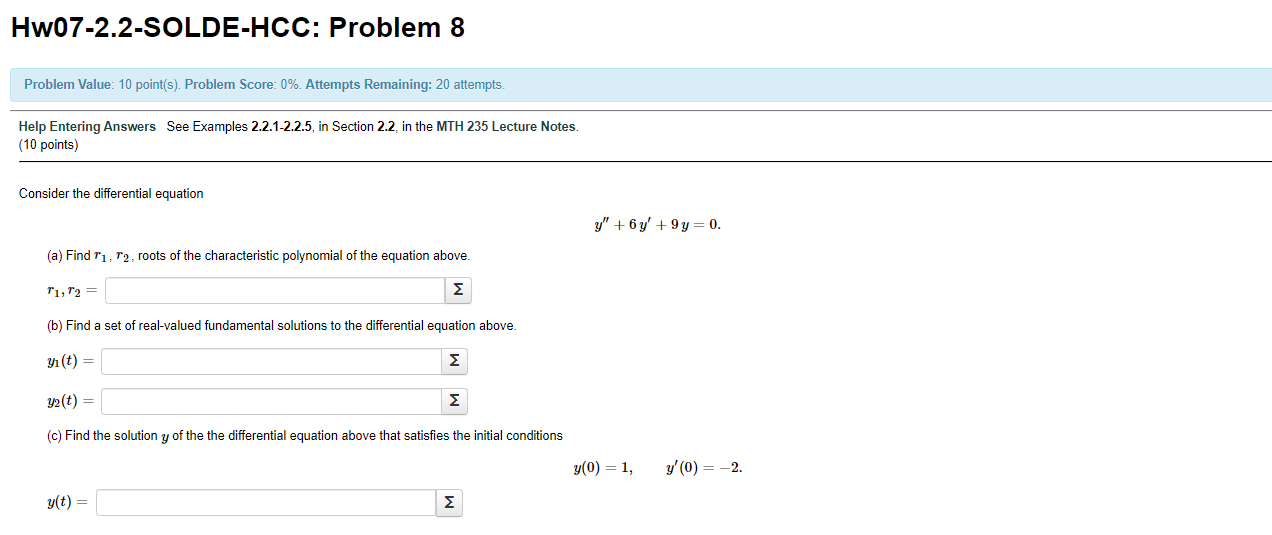 Solved Hw07-2.2-SOLDE-HCC: Problem 8 Problem Value: 10 | Chegg.com