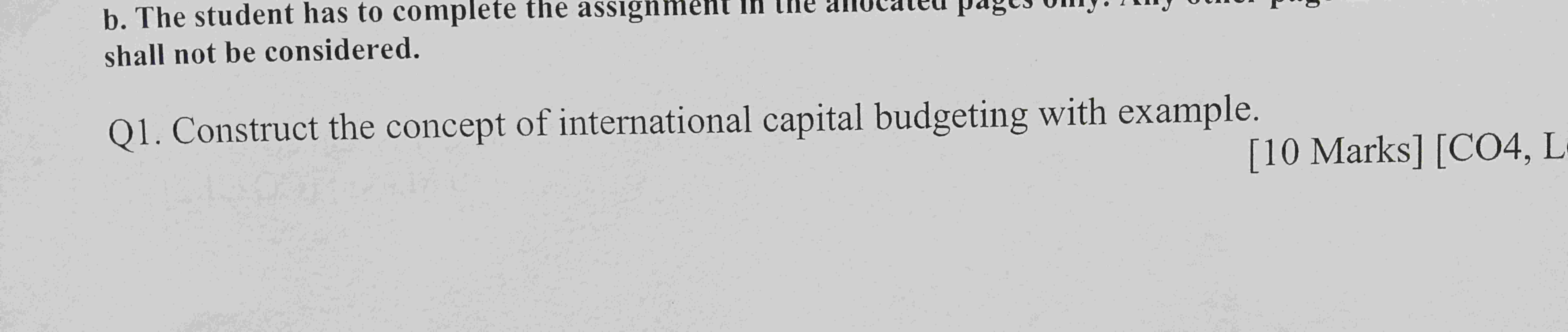 Solved shall not be considered.Q1. ﻿Construct the concept of | Chegg.com