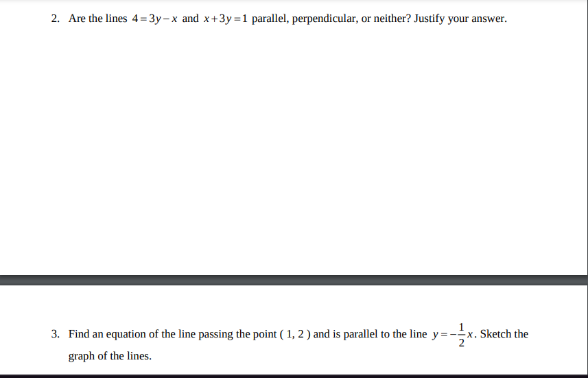 Solved Concepts and definitions: I. Parallel lines: same | Chegg.com