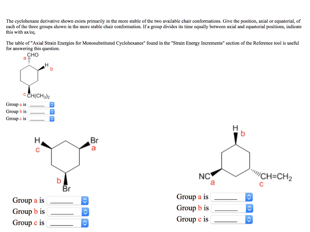 Solved The cyclohexane derivative shown exists primarily in | Chegg.com
