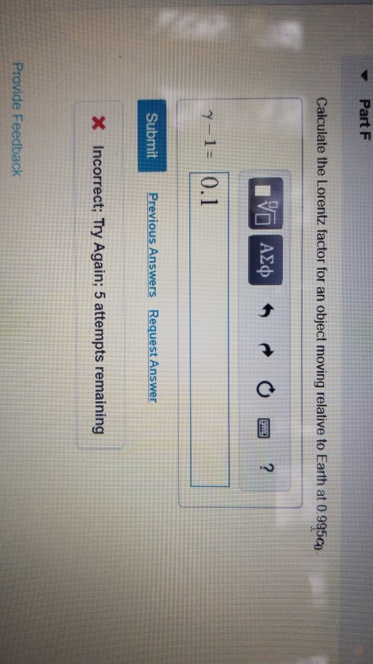 Solved Problem 14.28 Part A Calculate the Lorentz factor for | Chegg.com