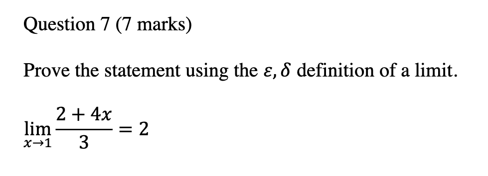 Solved Prove the statement using the ε,δ definition of a | Chegg.com