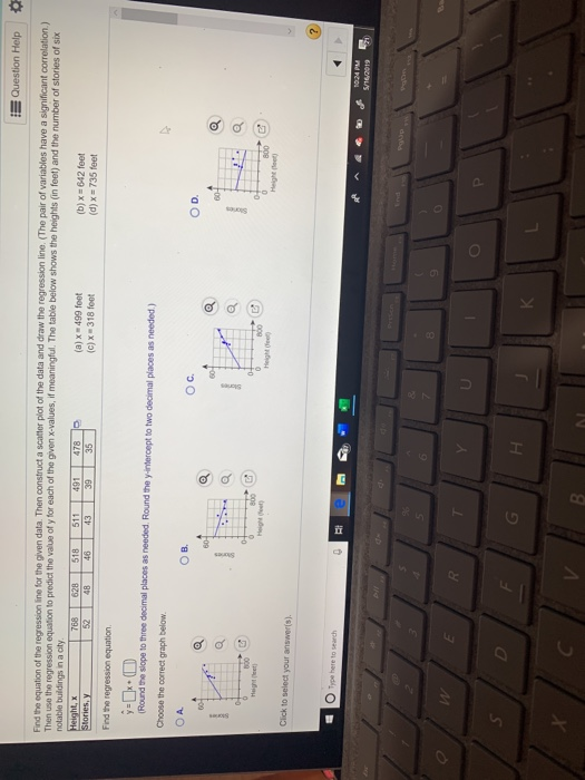 Solved Help Find the equation of the regression line for the | Chegg.com