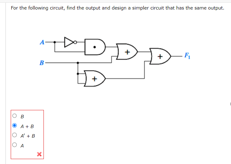Solved For the following circuit, find the output and design | Chegg.com