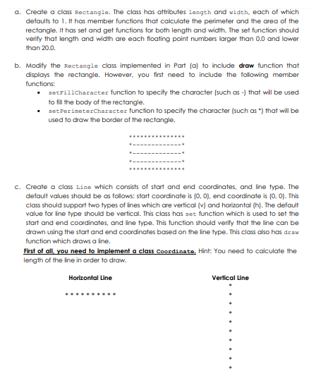 Create a class Rectangle. The class has attributes | Chegg.com