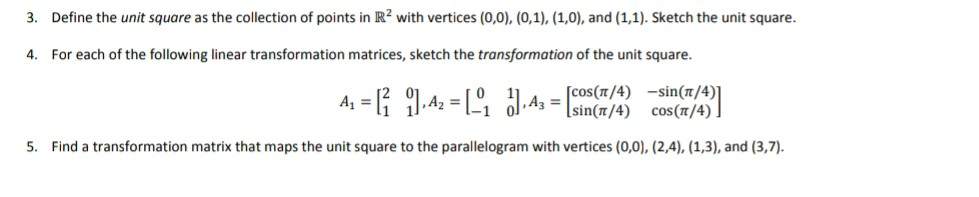 Solved 3. Define the unit square as the collection of points | Chegg.com