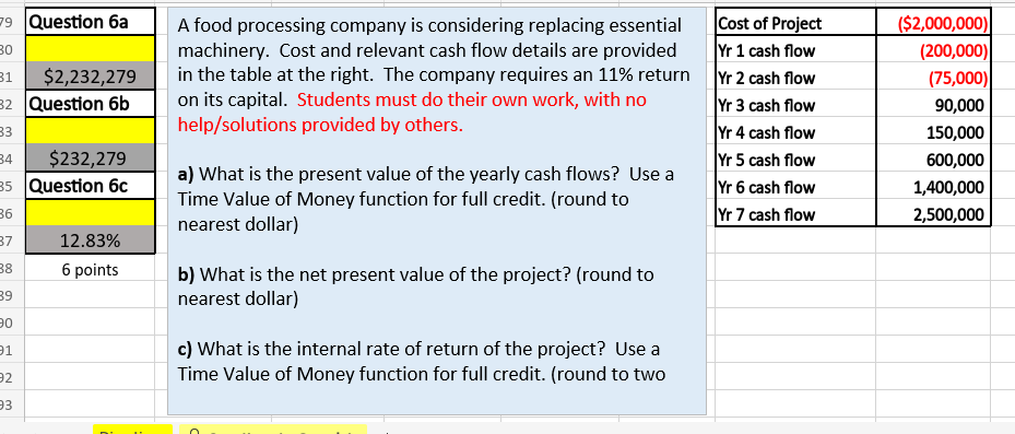 Solved See image attached. Please use excel formula only, | Chegg.com