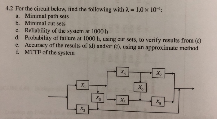 Solved 4.2 For the circuit below, find the following with λ | Chegg.com