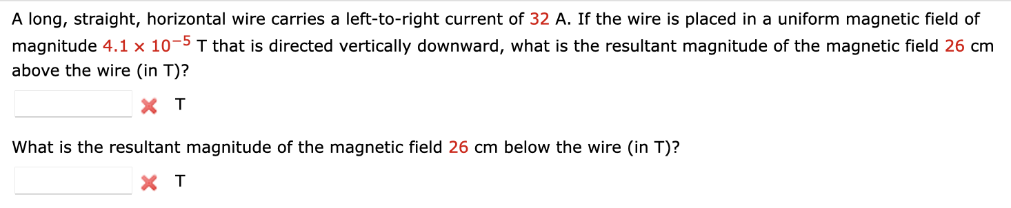Solved A long, straight, horizontal wire carries a | Chegg.com