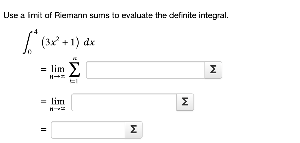 Solved Use a limit of Riemann sums to evaluate the definite | Chegg.com