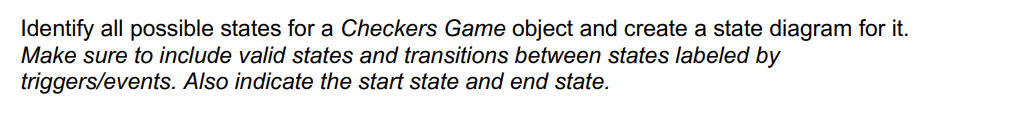 Solved Identify all possible states for a Checkers Game | Chegg.com