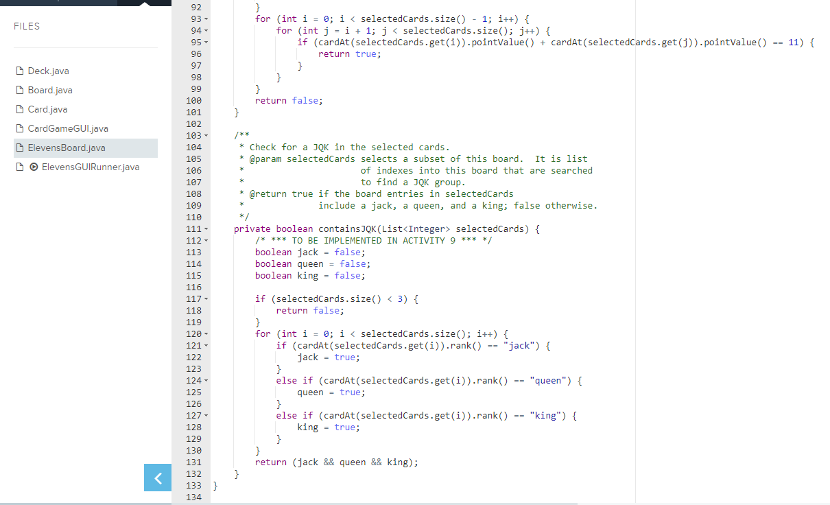 Exercise 171.8: Activity 6: Playing Elevens Spoints | Chegg.com