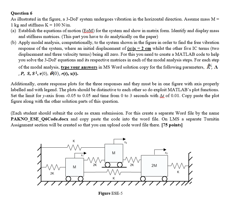 Question 6 As illustrated in the figure, a 3-DoF | Chegg.com