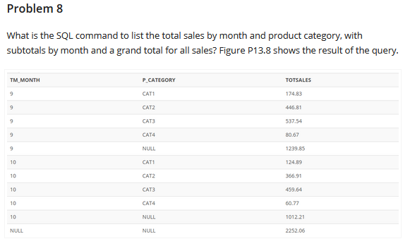 Using the data provided in the Ch13-SaleCo-DW | Chegg.com