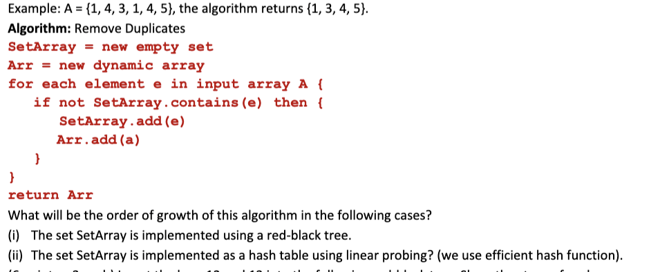 Consider the following algorithm that takes as input | Chegg.com
